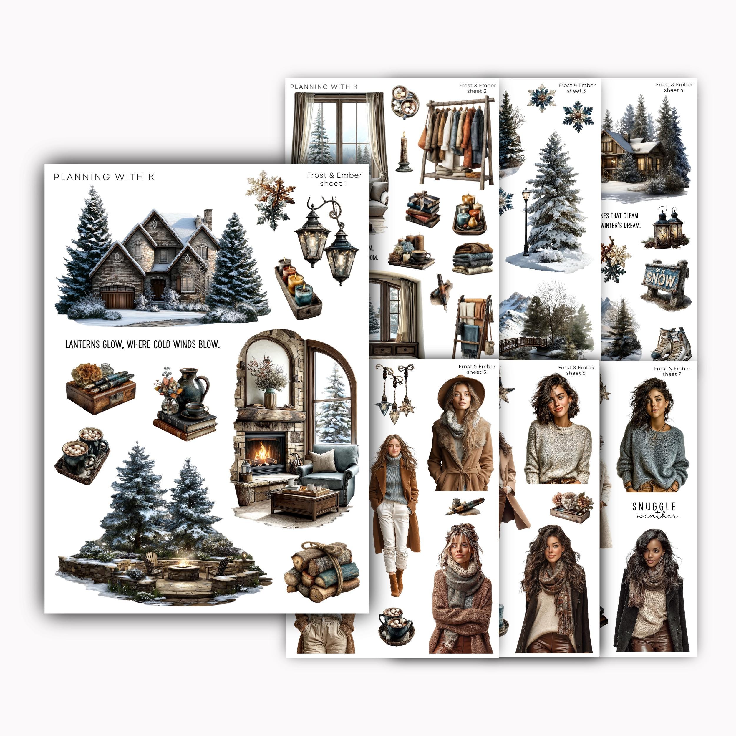 Frost & Amber Stickers for Planners, Journals | Stickers Printed on ...