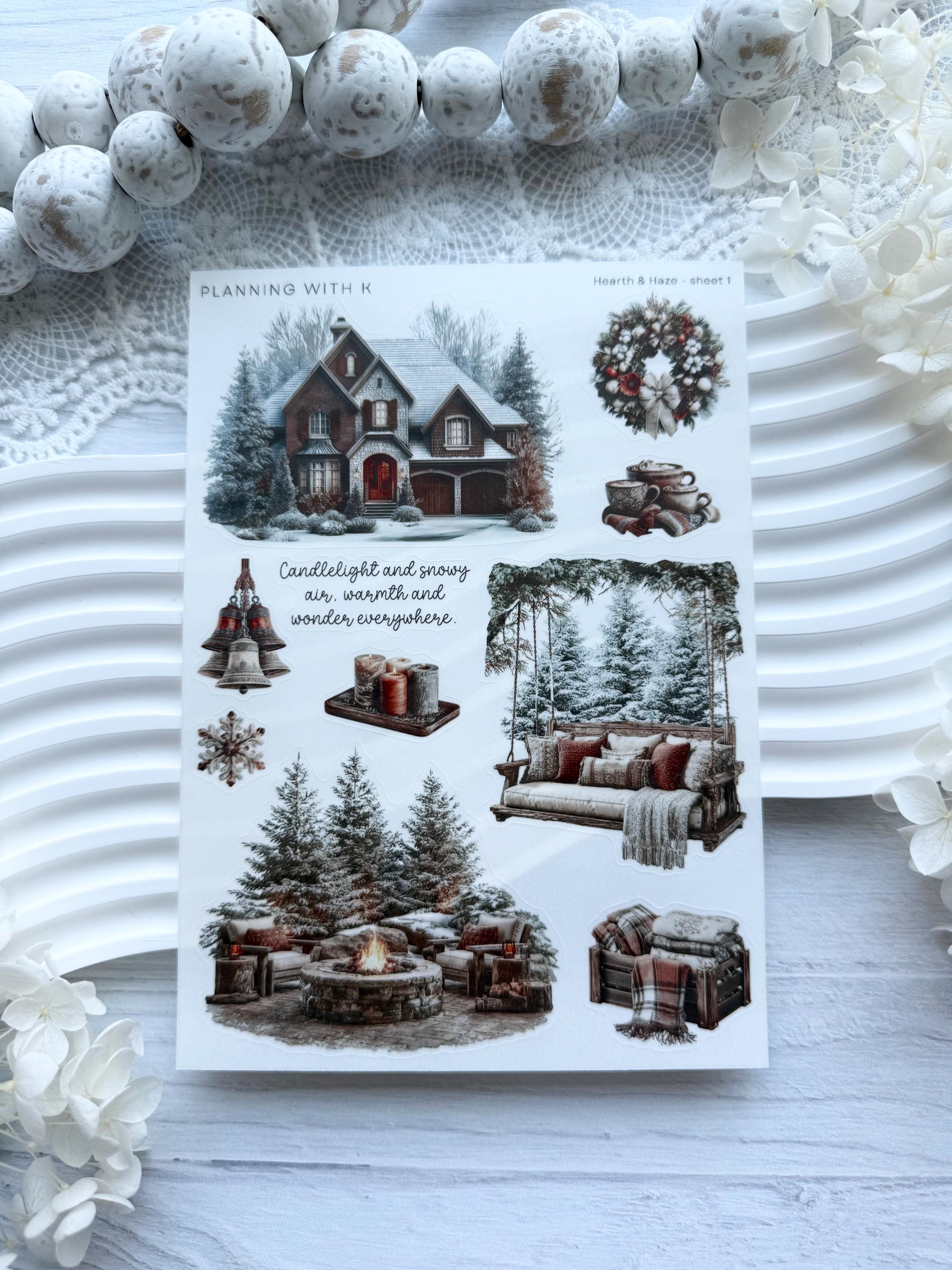Hearth and Haze Stickers for Planners, Journals | Stickers Printed on ...