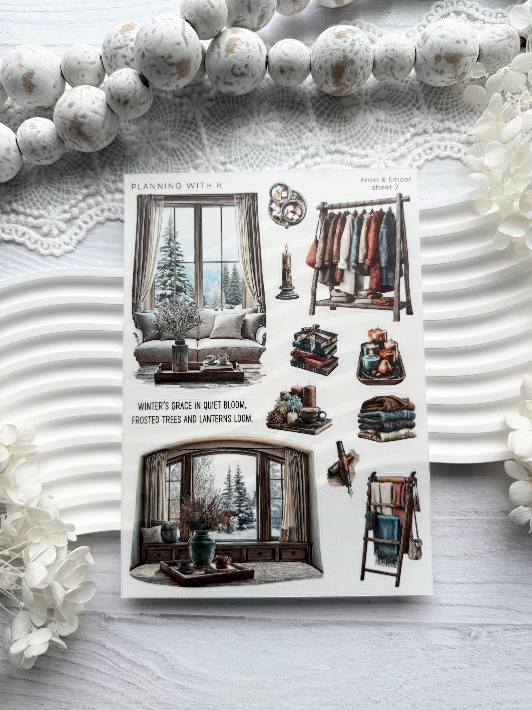 Frost & Amber Stickers for Planners, Journals | Stickers Printed on ...