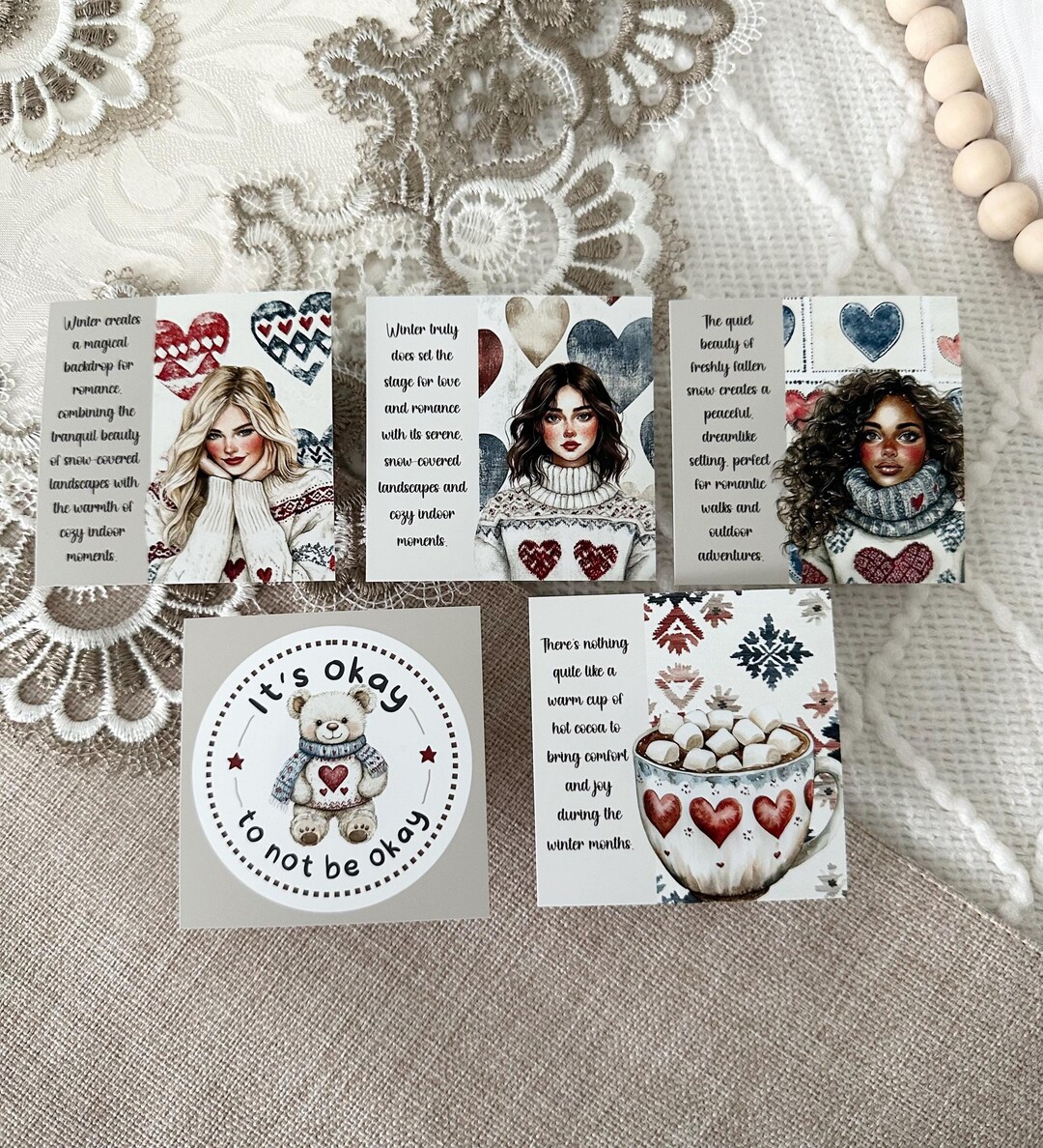 Journaling Cards | Winter Journaling Cards | 3x3 in Journaling Cards ...