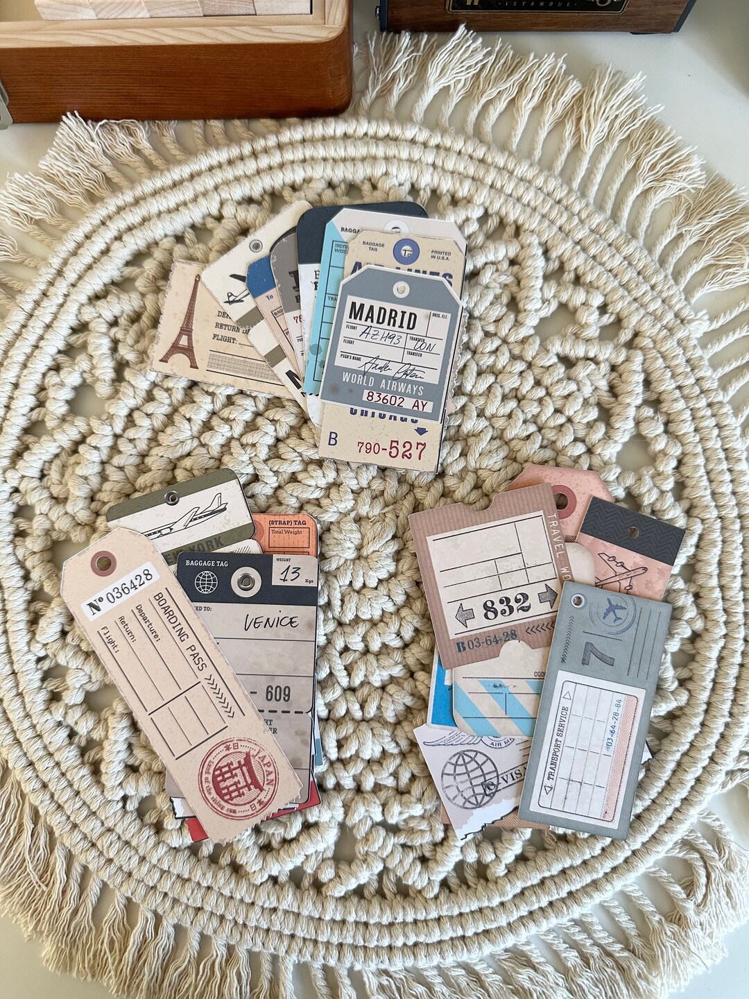 Vintage Travel Tags Ephemera Travel Tags Made With Card Stock Travelers ...