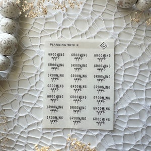 Duo Font Appointment Stickers | Nail Appt, Hair Appt, Grooming Appt ...