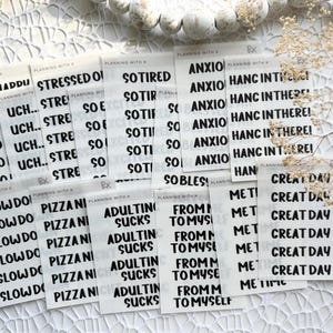 Large Word, Phrase Stickers | Great for A5 Size Planners Like the ...