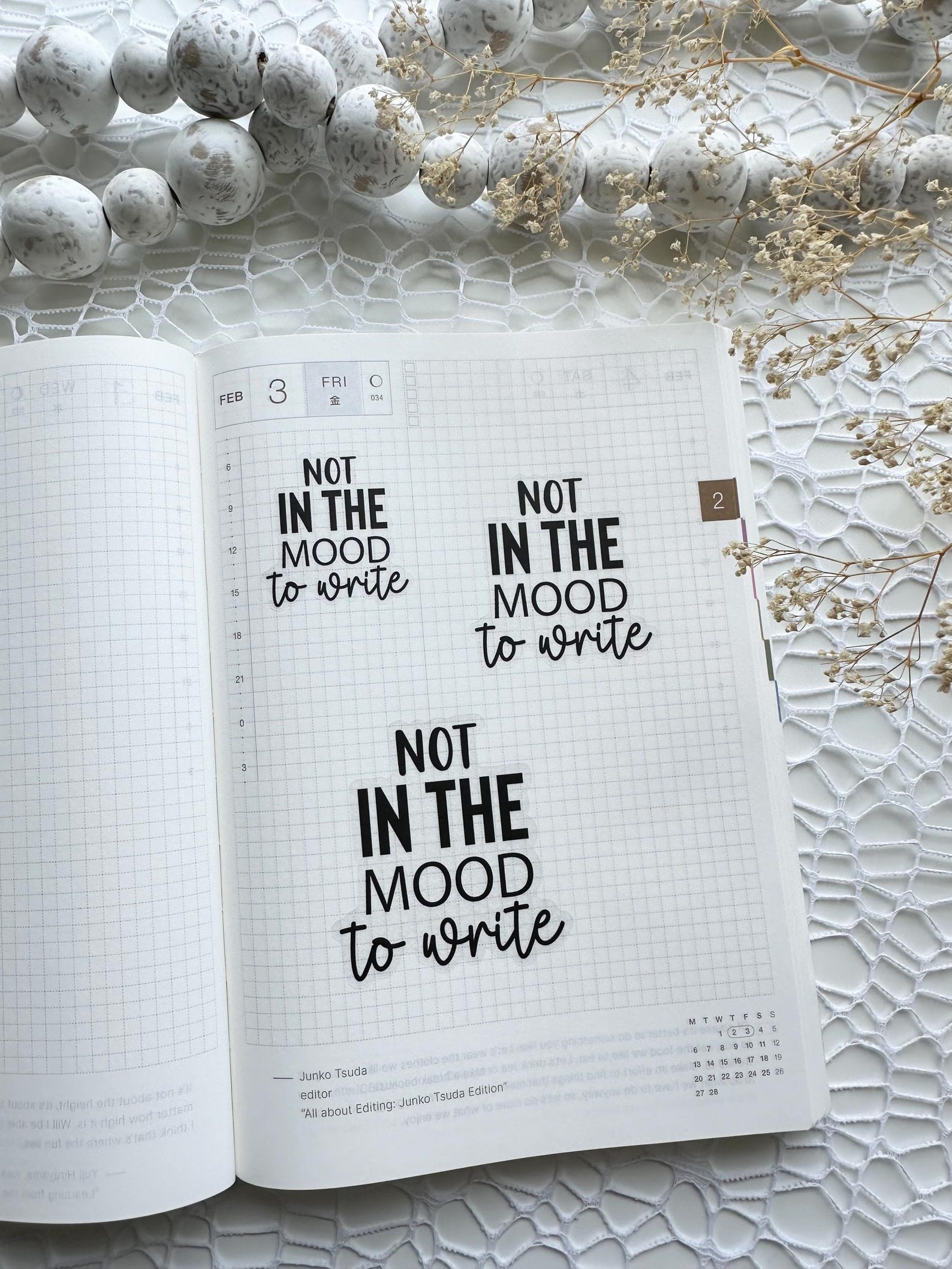 Not in the Mood to Journal | Not in the Mood to Write Sticker | Printed ...