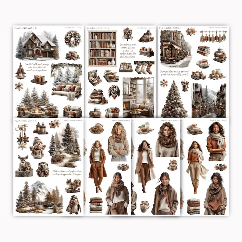 Hearth and Haze Stickers for Planners, Journals | Stickers Printed on ...