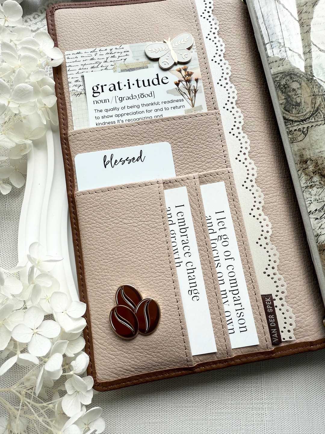 Coffee Beans Planner Magnet | Gold Plated Finish | Journaling Magnet ...