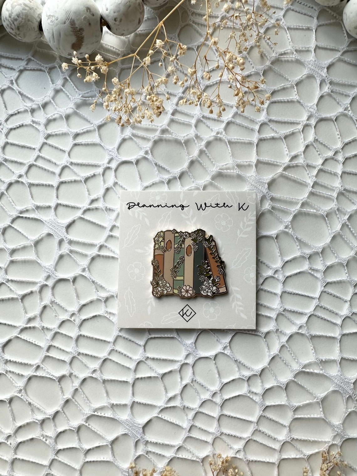 Books Enamel Magnet | Planner Magnet | Books With Flower Planner Magnet ...