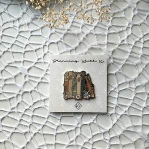 Books Enamel Magnet | Planner Magnet | Books With Flower Planner Magnet ...