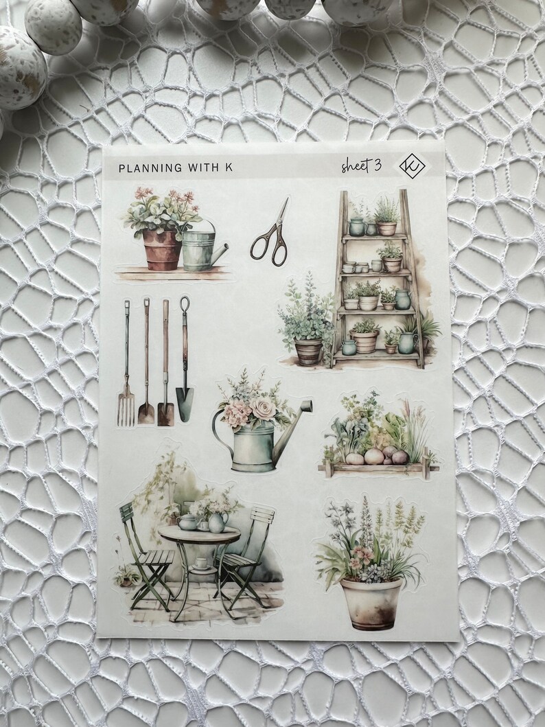 Gardening Stickers for Planners, Journals | Love to Garden Stickers ...