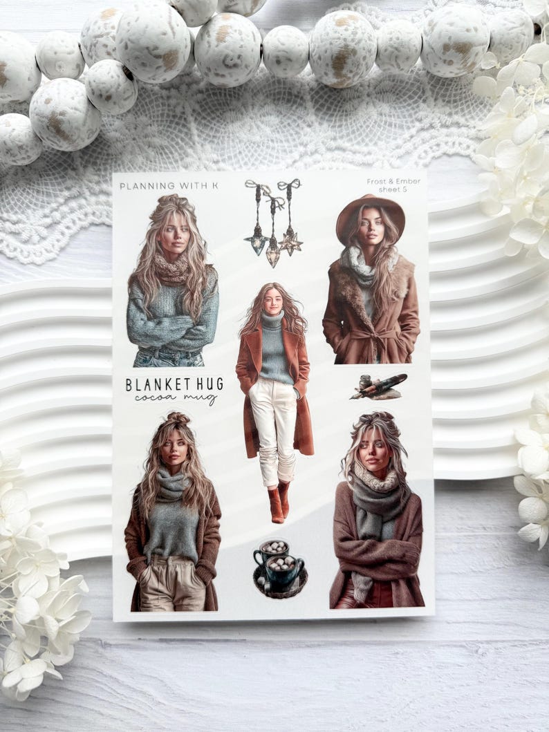 Frost & Amber Stickers for Planners, Journals | Stickers Printed on ...