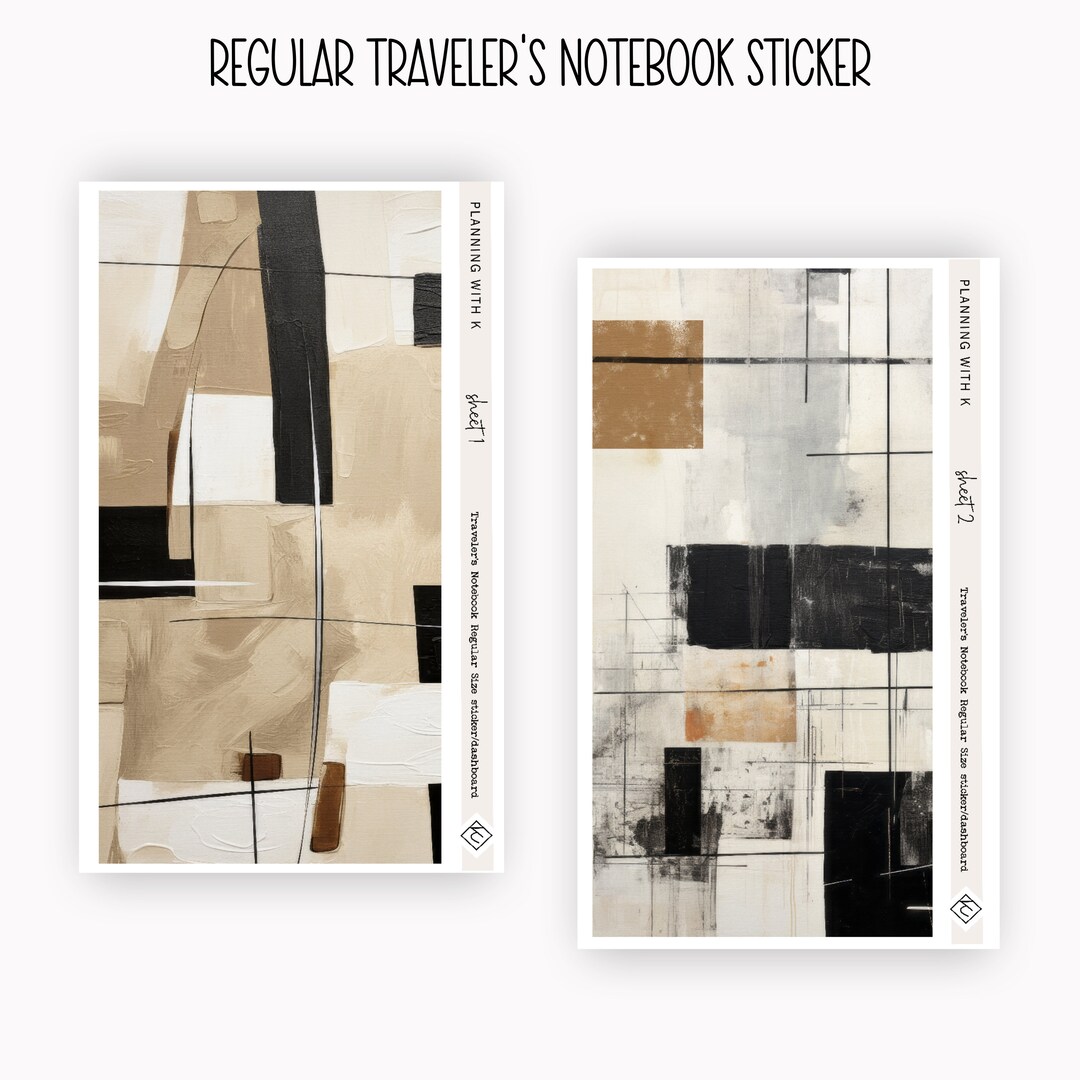 Traveler's Notebook Sticker/dashboard | Regular TN Sticker Printed on ...