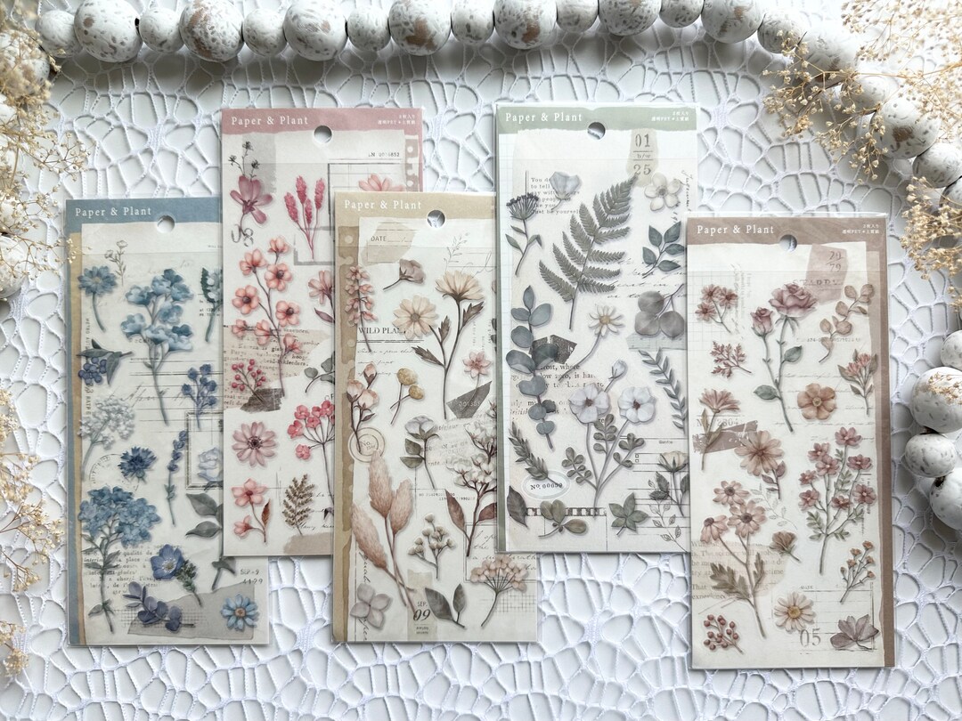 Mind Wave Paper & Plant Sickers for Journals, Scrapbook, Junk Journals ...