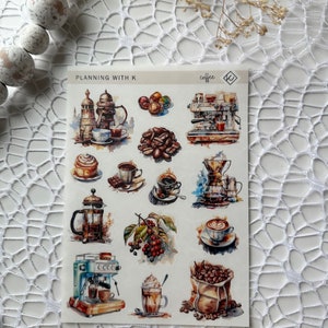 Coffee Stickers for Planners, Journals | Coffee Lovers | Coffee, Iced ...
