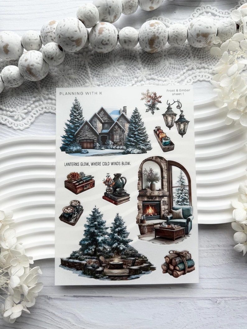 Frost & Amber Stickers for Planners, Journals | Stickers Printed on ...