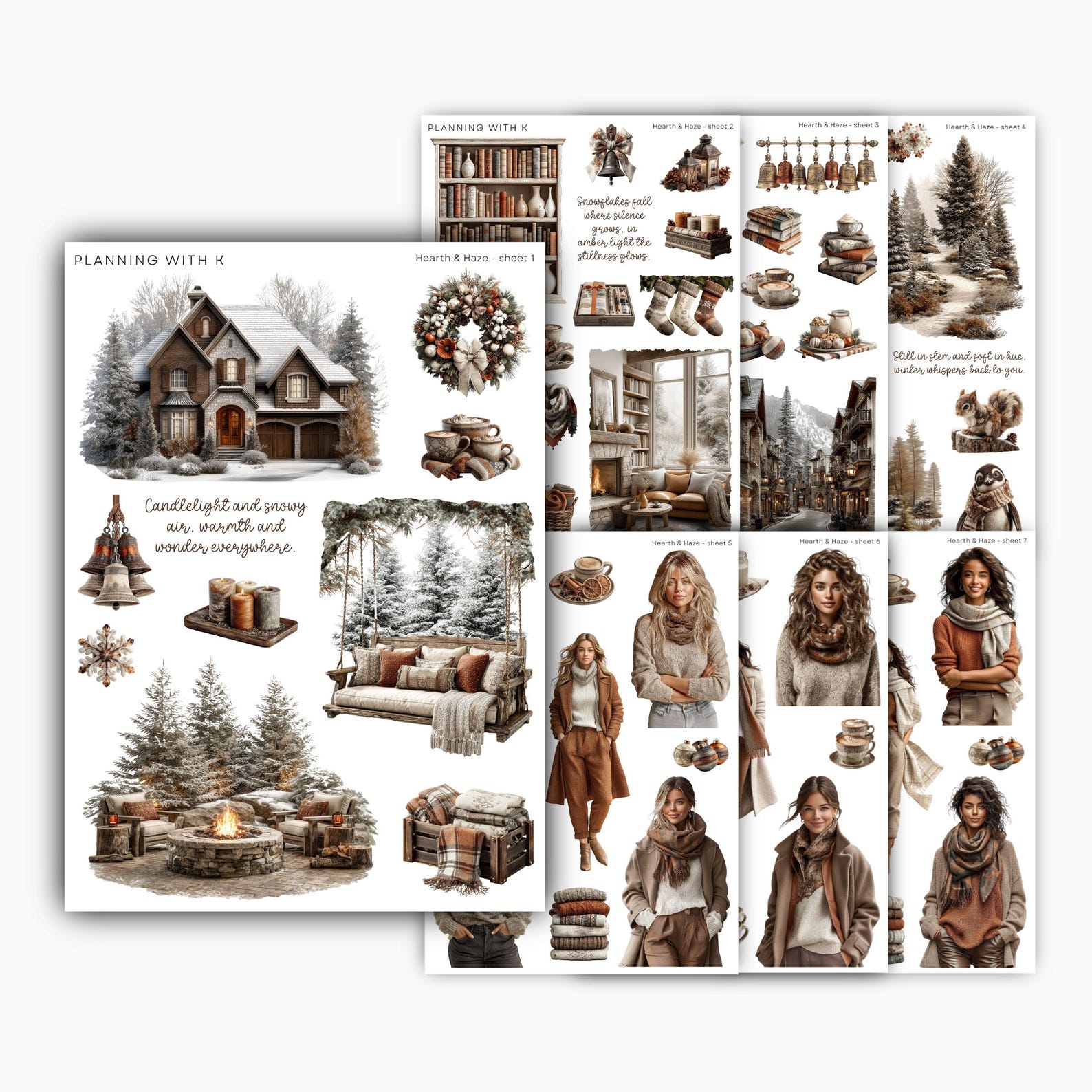 Hearth and Haze Stickers for Planners, Journals | Stickers Printed on ...