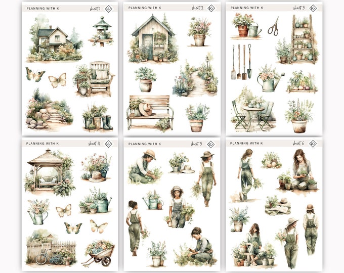 Gardening Stickers for Planners, Journals Love to Garden Stickers ...