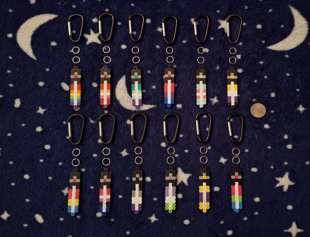 Pridesabers Melty Bead Keychains - Etsy