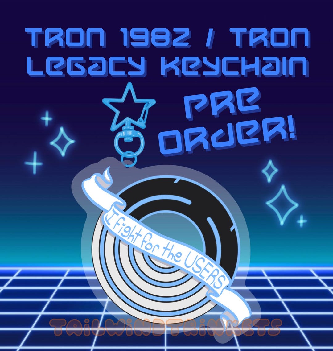 Tron 1982 / Tron Legacy Keychain - Etsy
