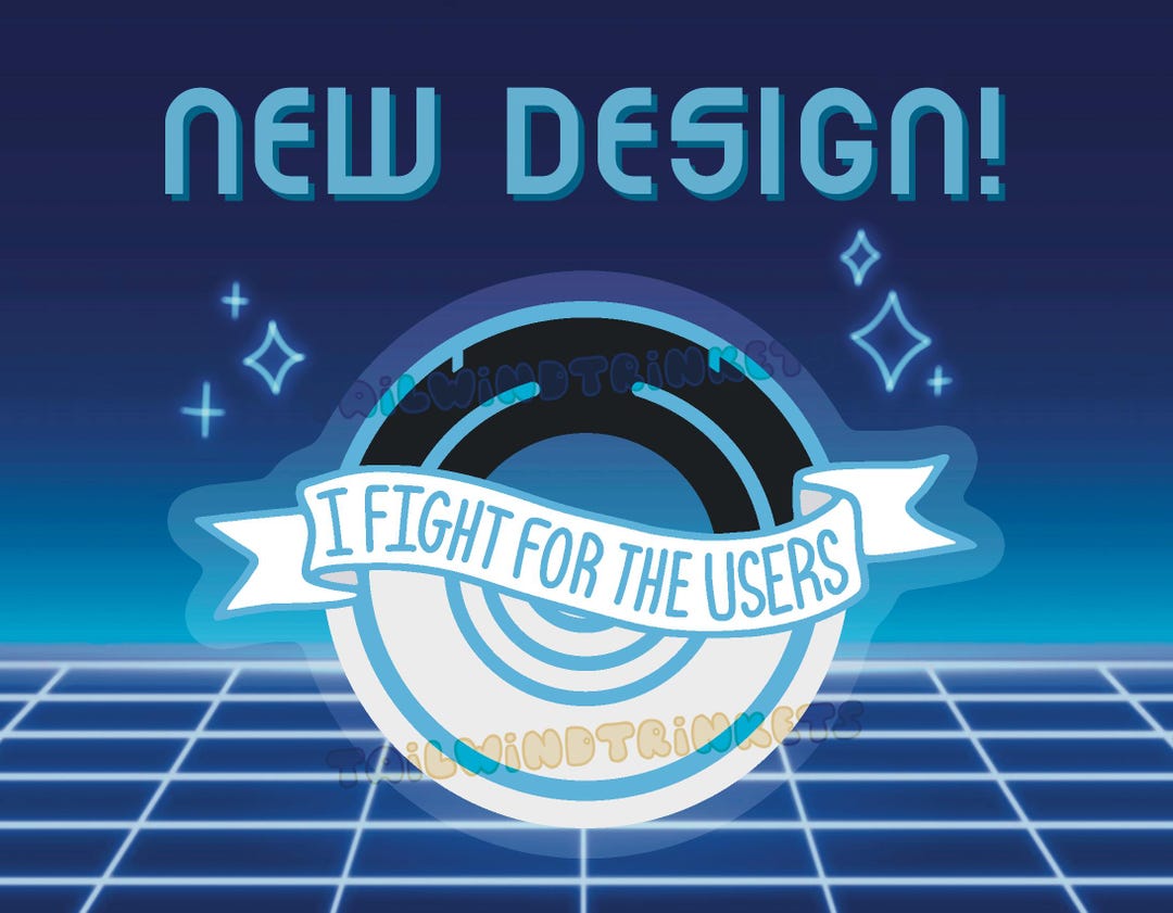 Tron 1982 / Tron Legacy 'I Fight for the Users' Sticker - Etsy