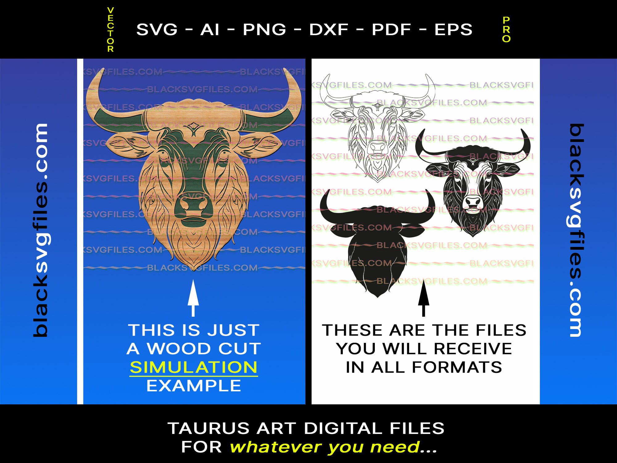 Taurus Zodiac Sign SVG File Laser Cutting Template Digital Download - Etsy
