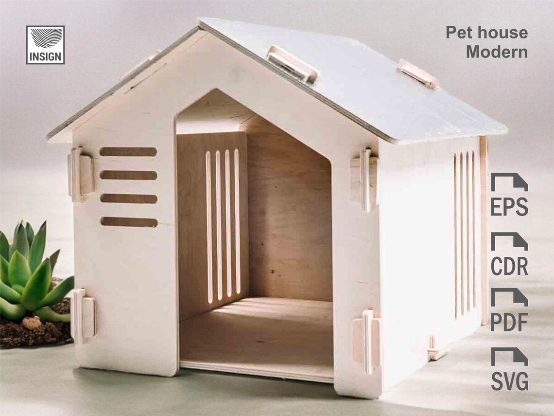 Modern Pet House Cnc Vector Plan Instant Download - Etsy UK