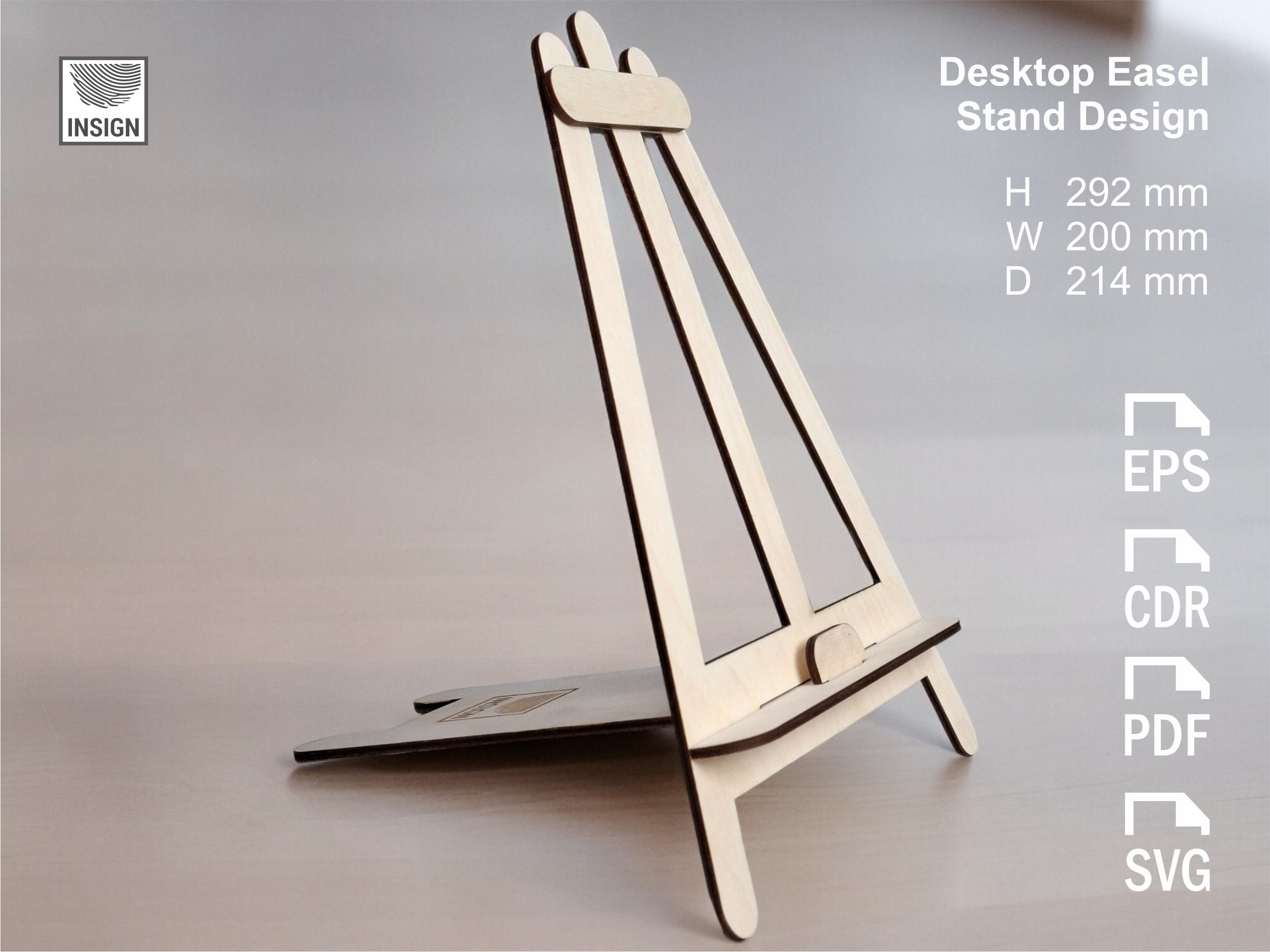 Desktop Easel Stand Design for Laser Cutting - Etsy