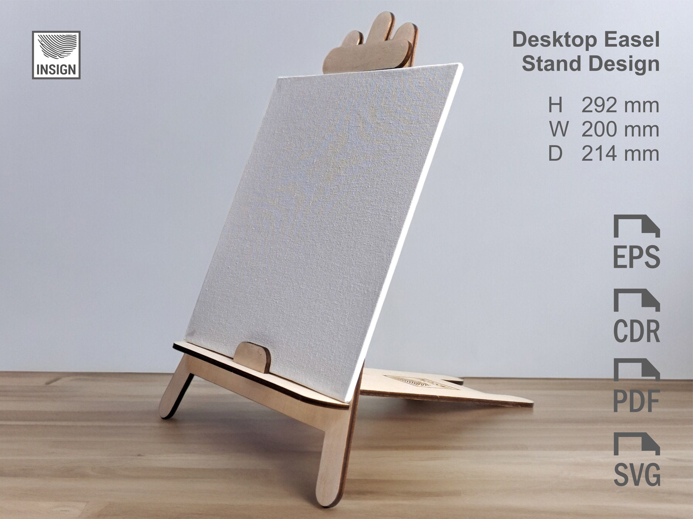 Desktop Easel Stand Design for Laser Cutting - Etsy