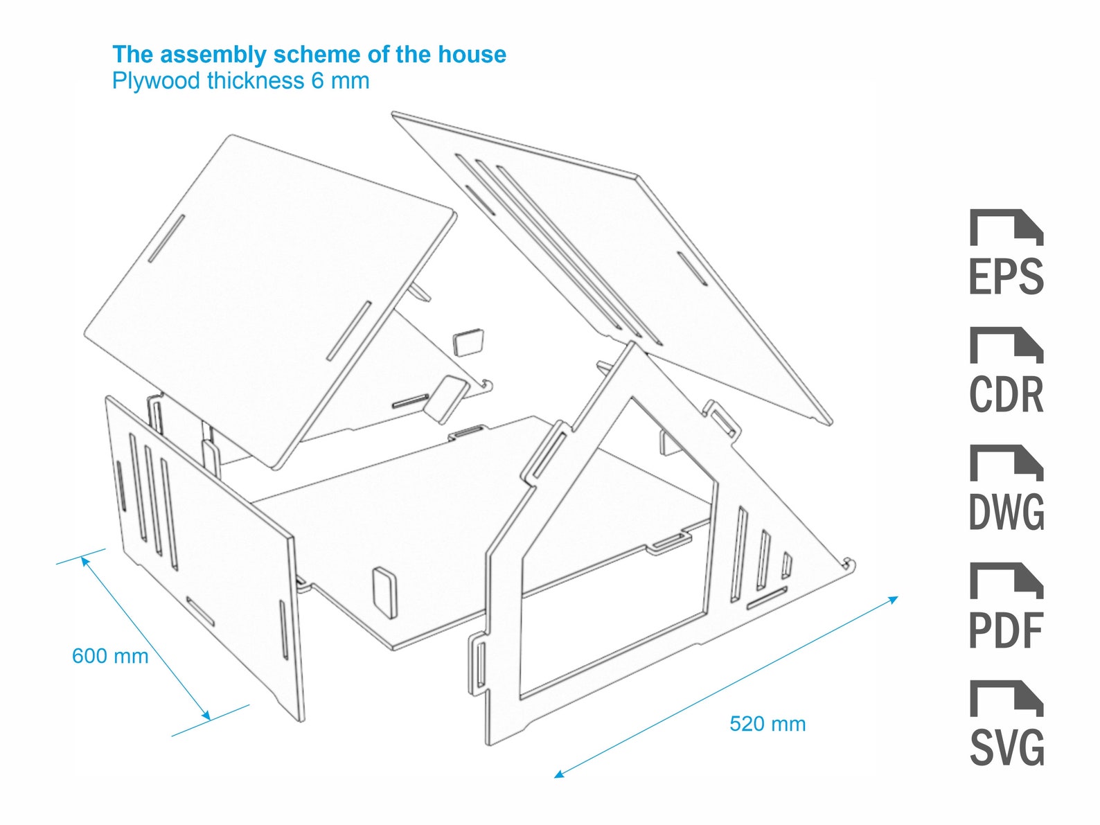 Сat House Cnc Vector Plan Instant Download - Etsy