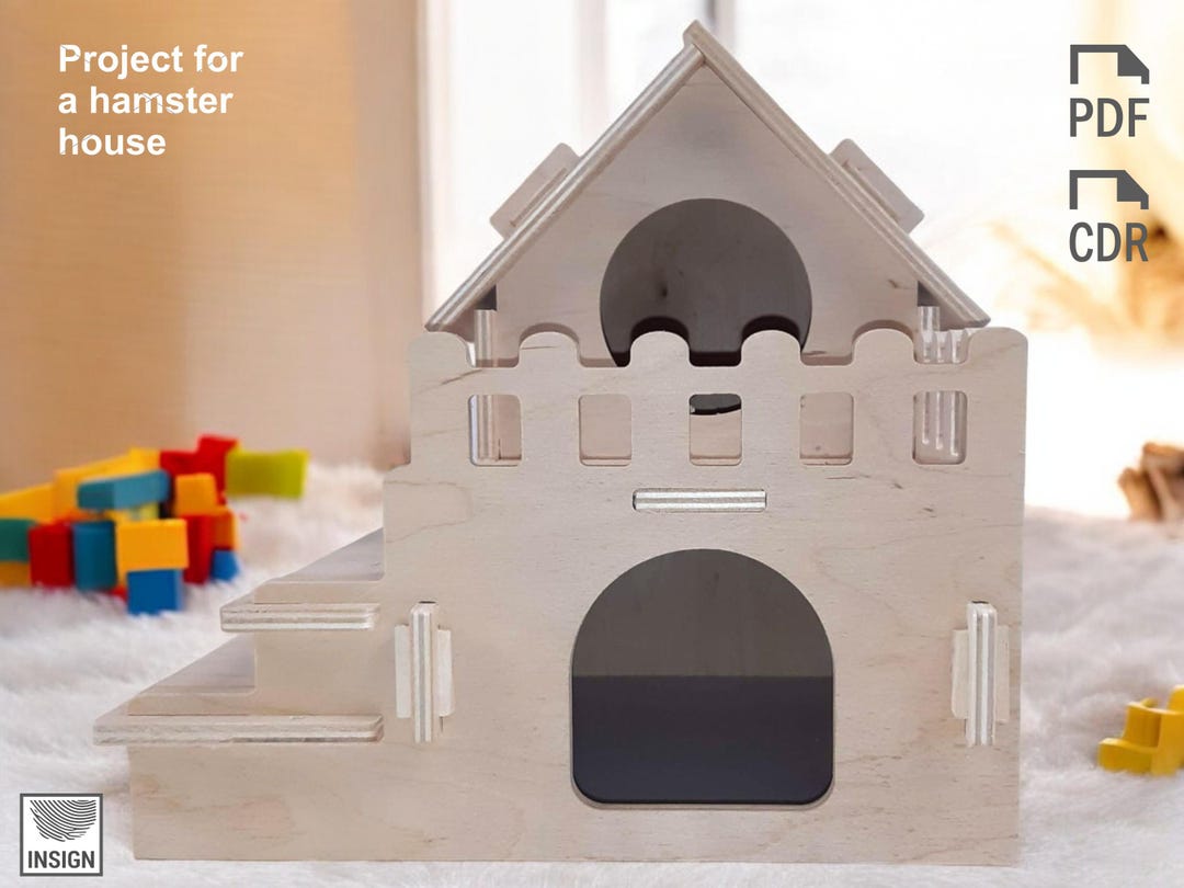 Project for a Hamster House or Other Small Pet Rodent House. Digital ...