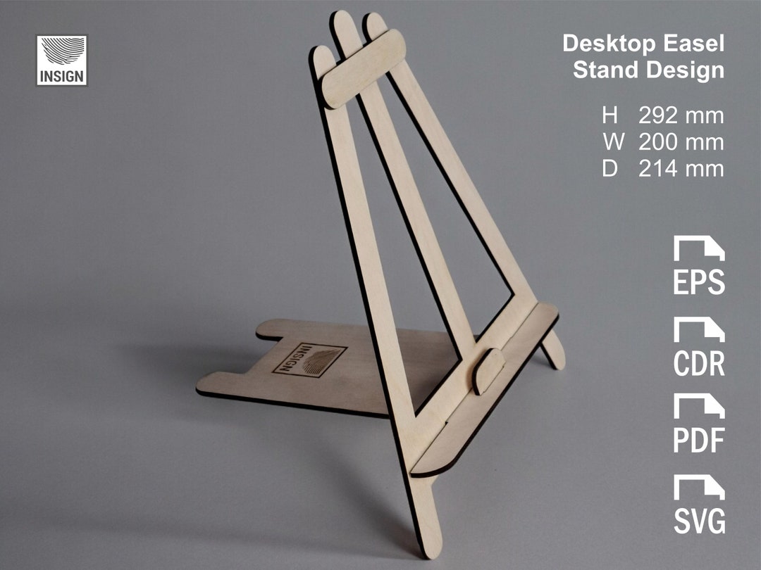 Desktop Easel Stand Design for Laser Cutting - Etsy