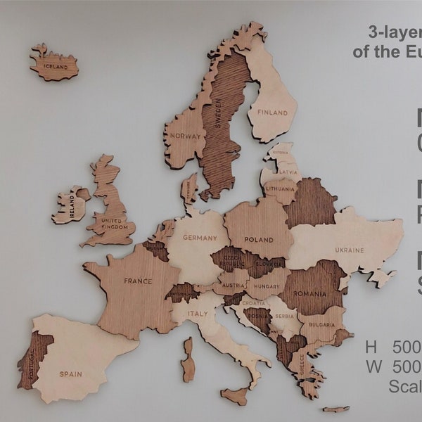 Europe Map - Etsy