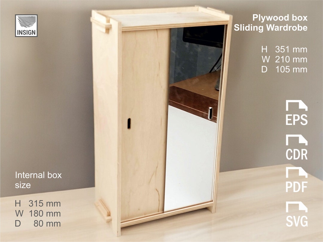 Sliding Wardrobe Gift Box Design for CNC Cutting - Etsy
