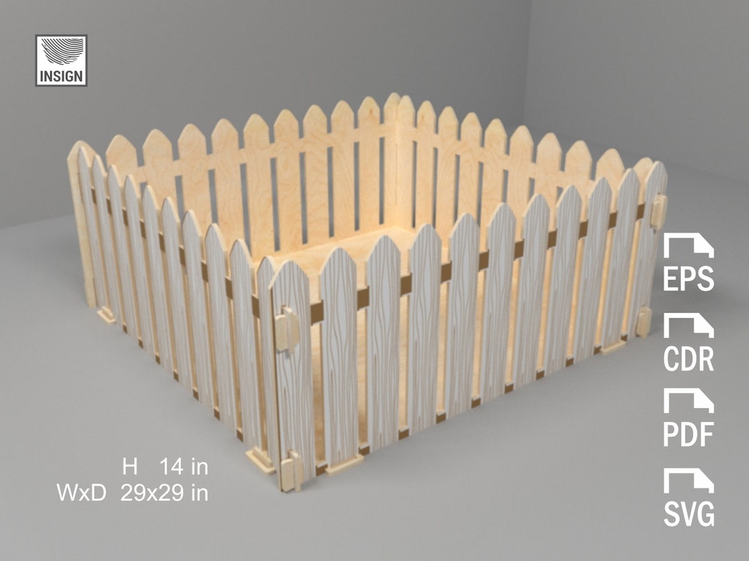 Puppy Pen Cnc Vector Plan Instant Download Plywood Pet Playpen Kitten ...