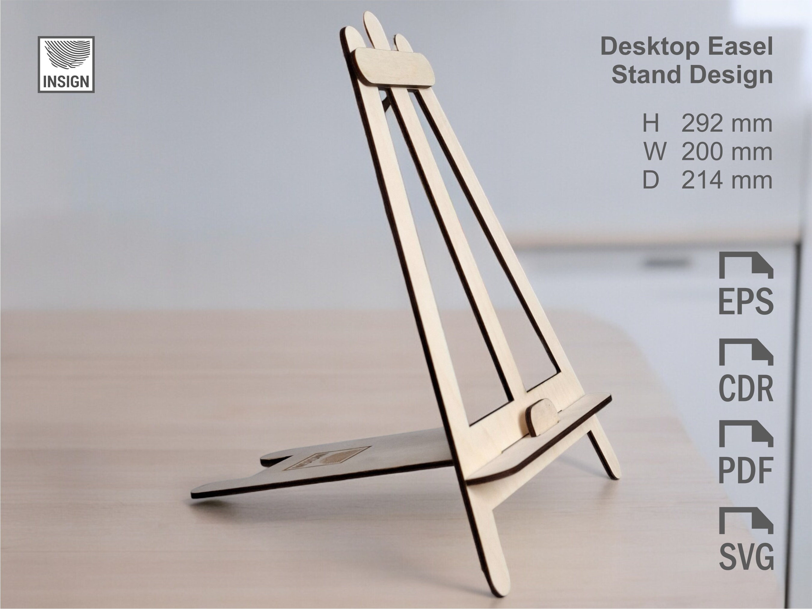 Desktop Easel Stand Design for Laser Cutting - Etsy