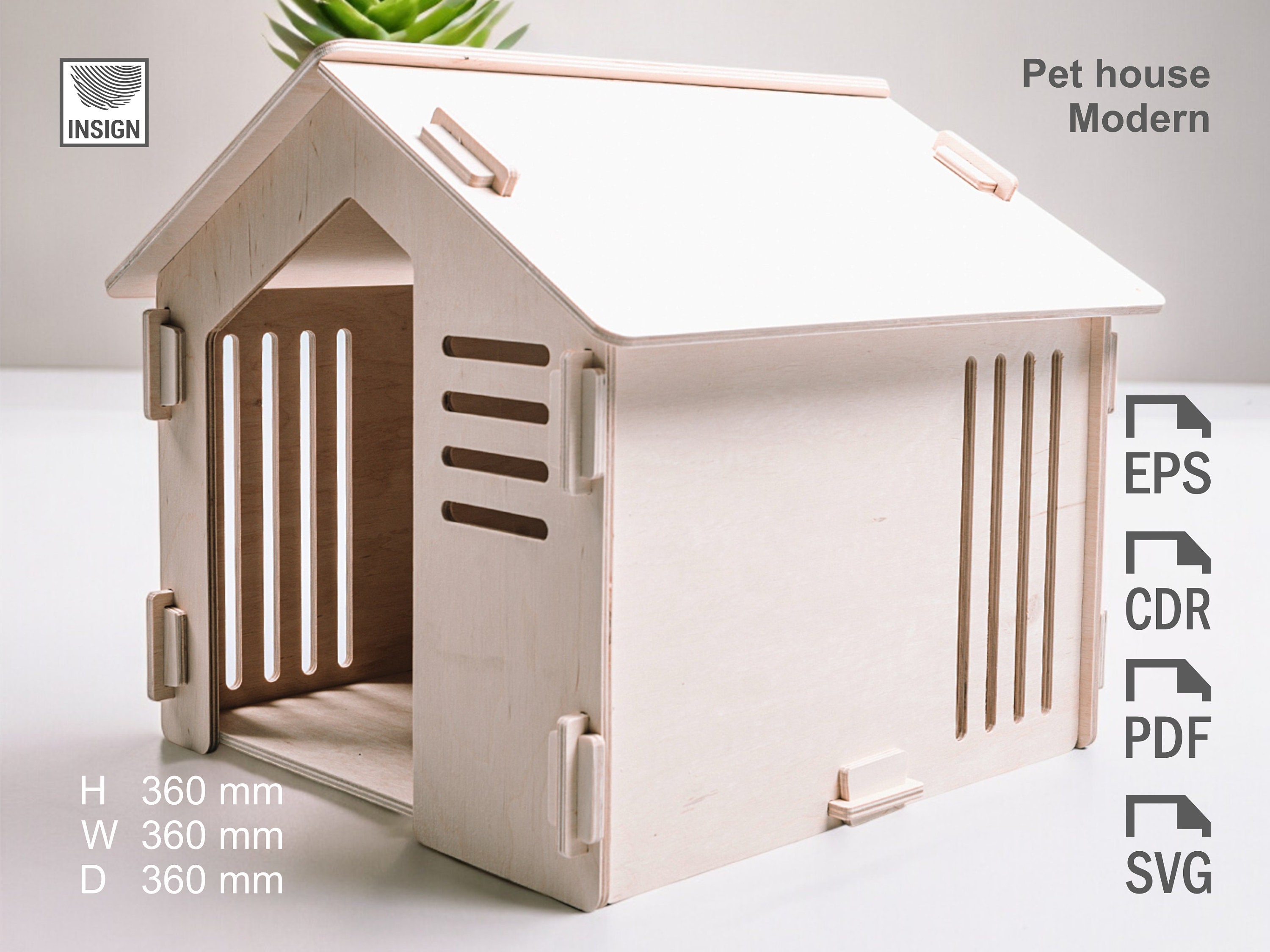 Modern Pet House Cnc Vector Plan Instant Download - Etsy UK