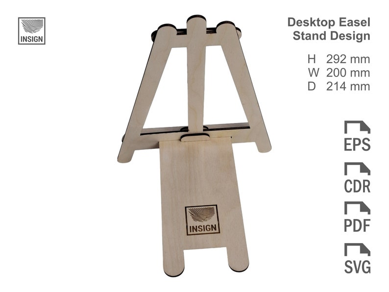Desktop Easel Stand Design for Laser Cutting - Etsy