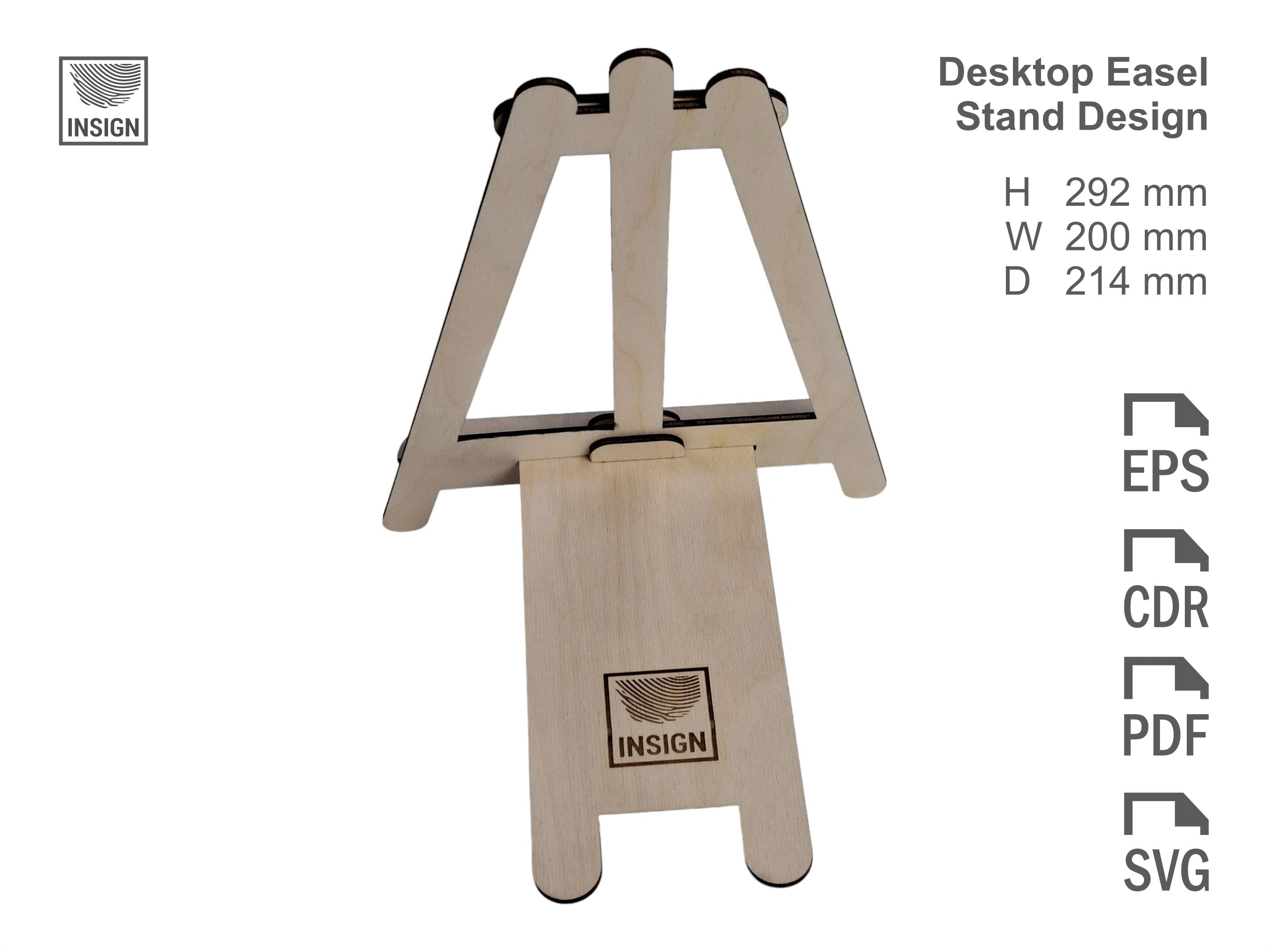 Desktop Easel Stand Design for Laser Cutting - Etsy