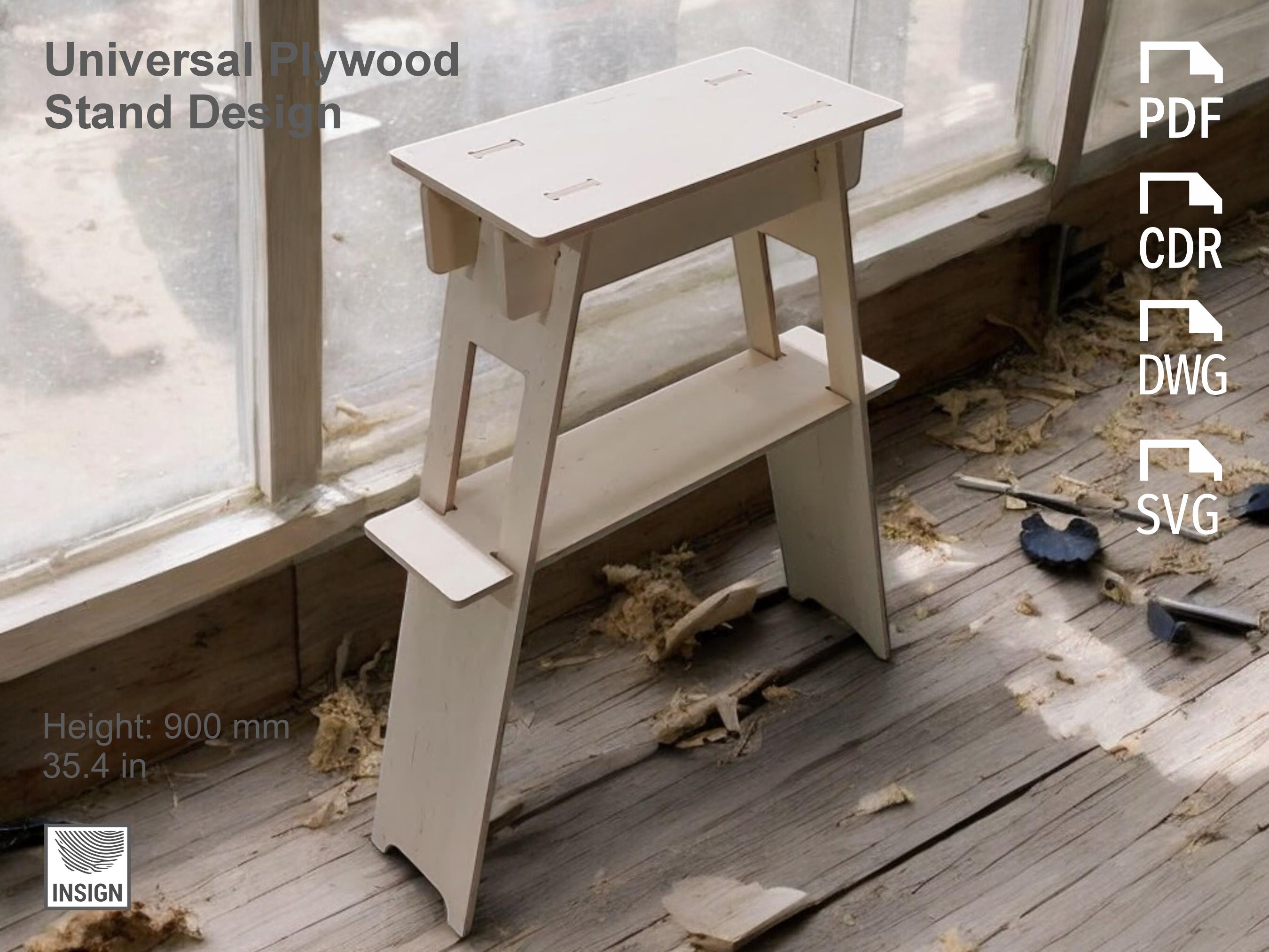 CNC Plywood Plant Stand Design: Modern TV Stand, Workshop Table ...