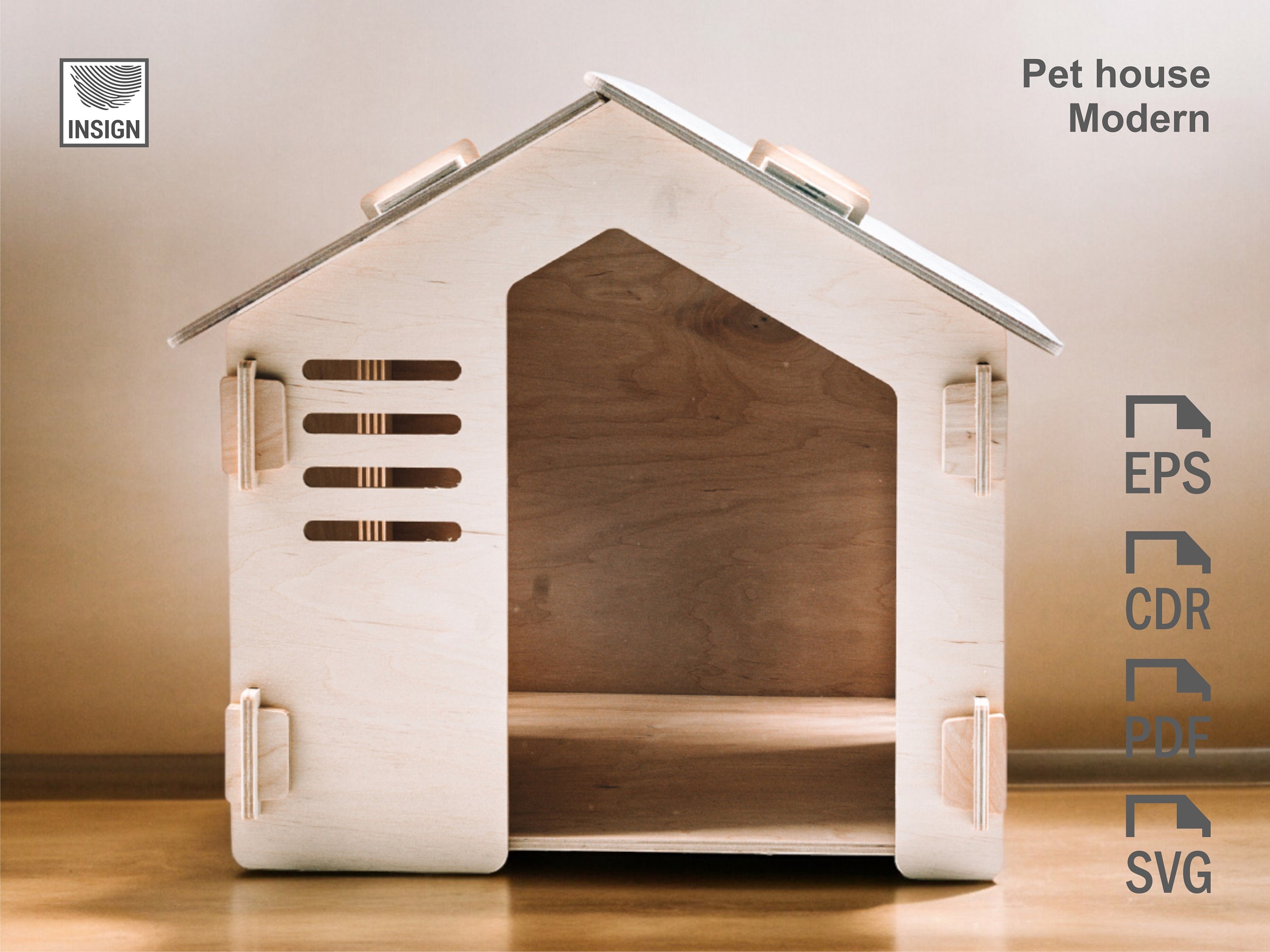 Modern Pet House Cnc Vector Plan Instant Download - Etsy