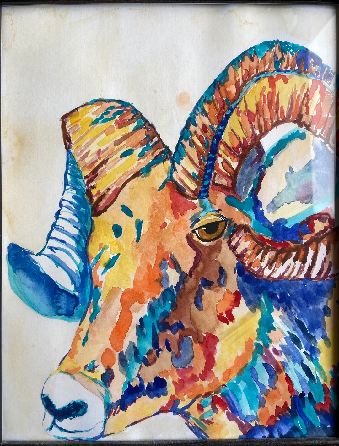 11” X 14” Watercolor Original - the Almighty Ram, Nature Lover ...