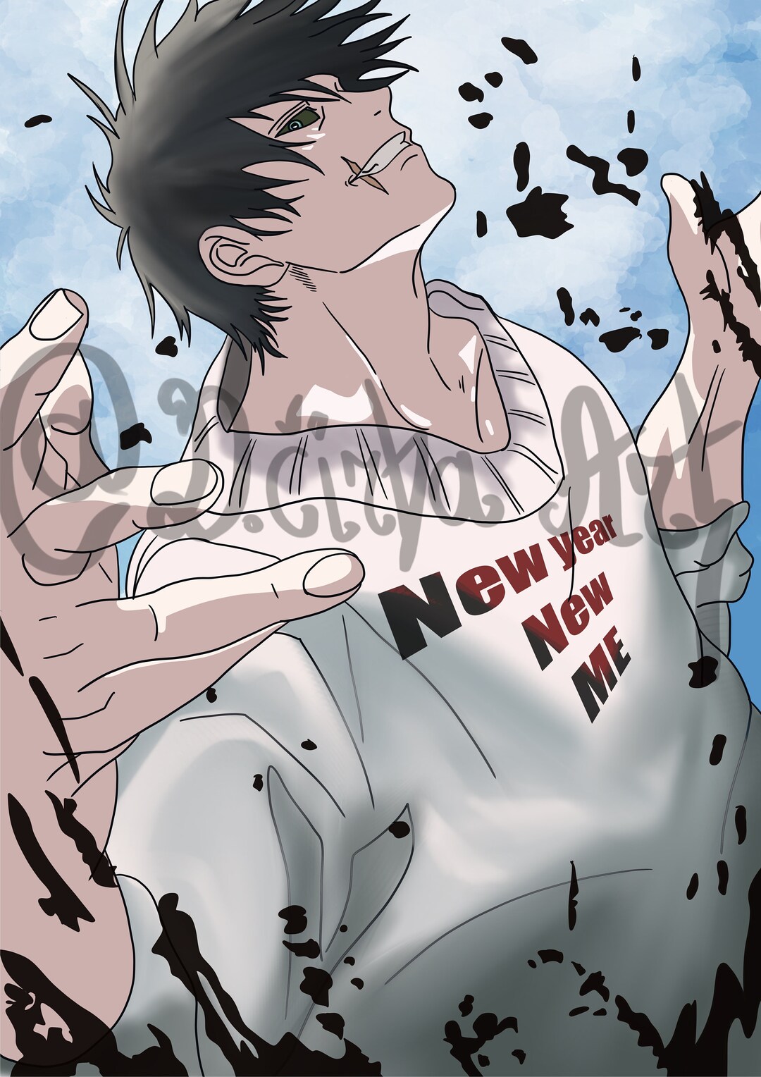 Toji Fushiguro,printable,new Year,new Me,jjk,jujutsu Kaisen. - Etsy