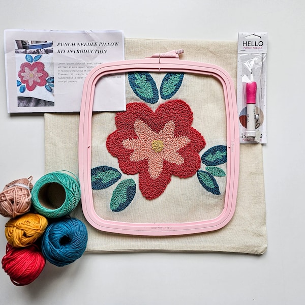 Punch Needle Kit Pillow - Etsy