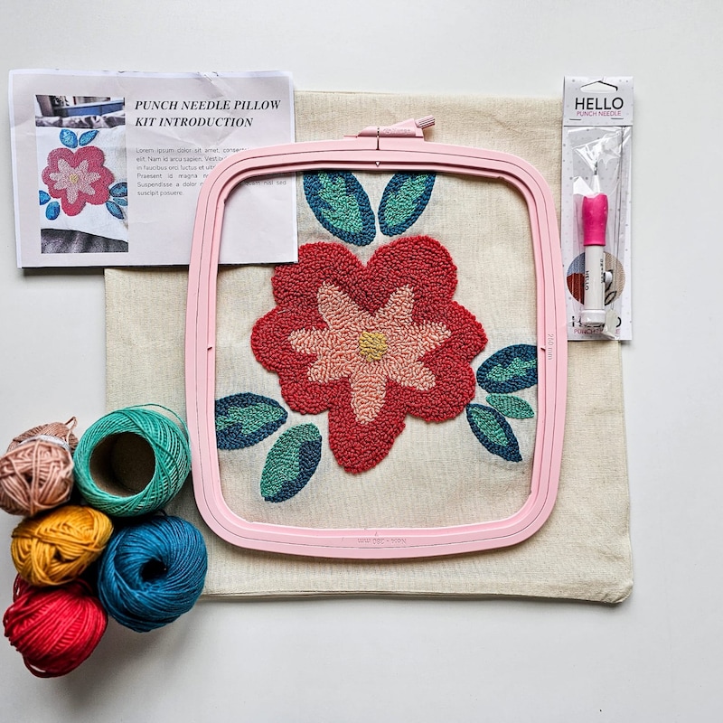 Punch Needle Kit Pillow - Etsy