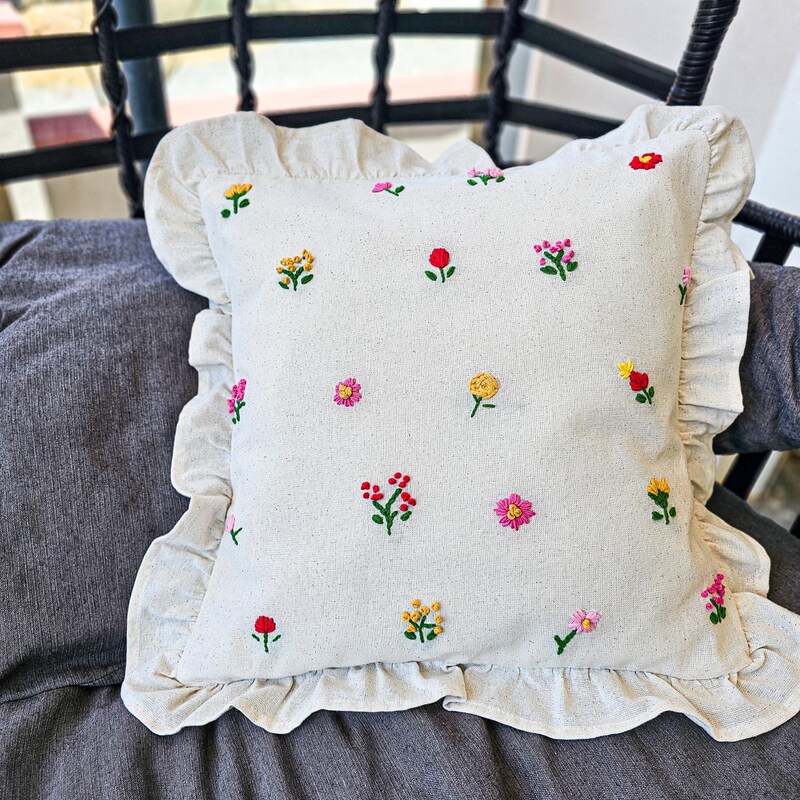 Embroidered Pillows - Etsy