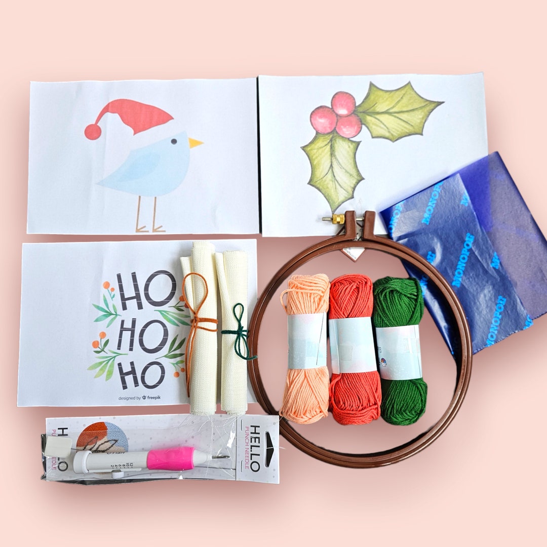 Punch Needle Embroidery Christmas Kit: 3 Patterns - Etsy