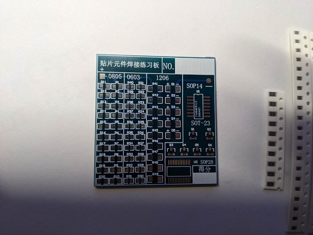 SMD surface Mount Devices Practice Plate SMD Component Soldering Board ...