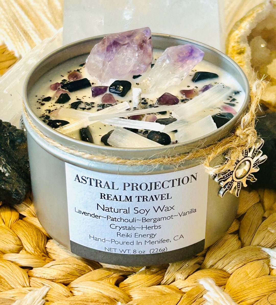 ASTRAL Projection-natural Soy Wax Essential Oils Crystal Intention ...