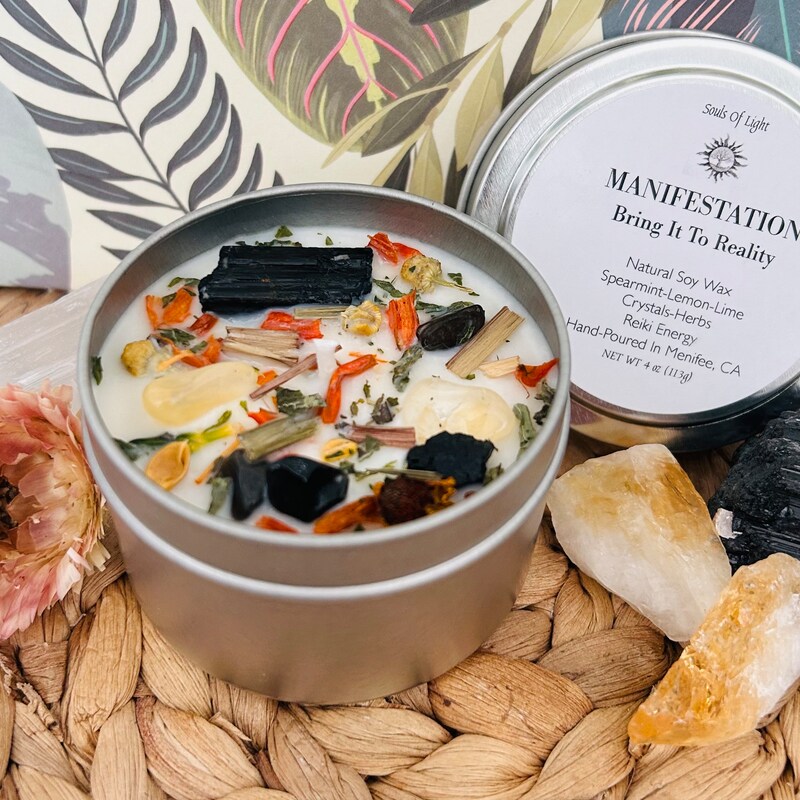 Tin Intention Candle - Etsy