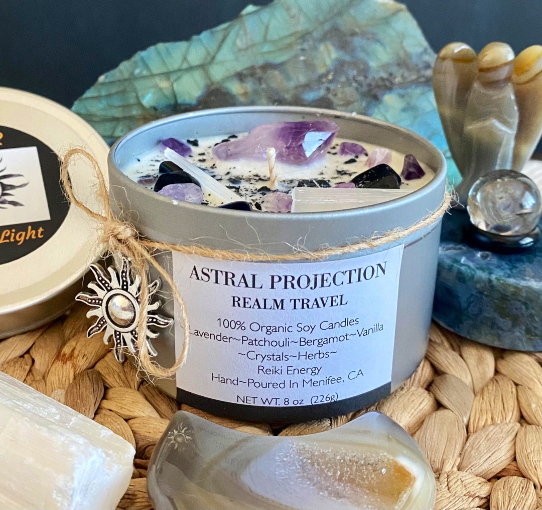 ASTRAL Projection-natural Soy Wax Essential Oils Crystal Intention ...