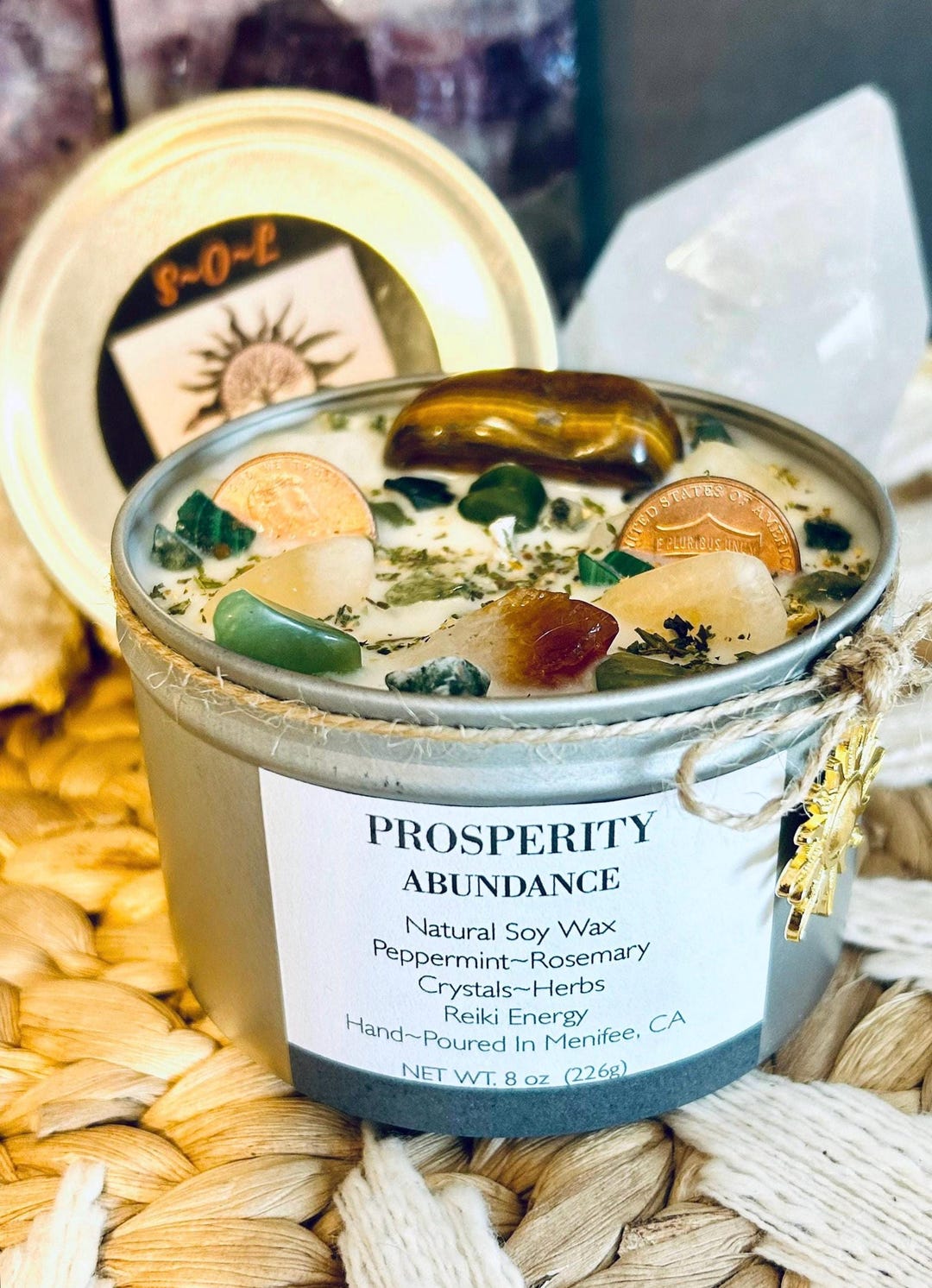 Prosperity-abundance-natural Soy Wax Pure Essential Oils Crystal ...